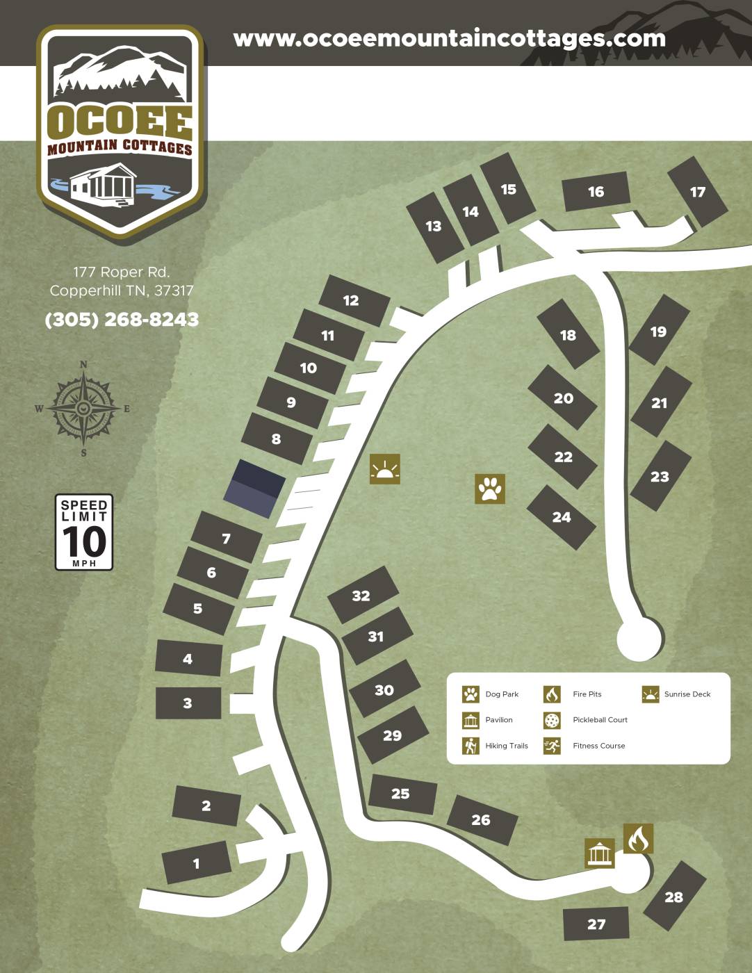 Property Map: Navigate Ocoee Mountain Cottages with Ease